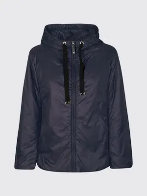 Max Mara Hooded Short Technical Fabric Windbreaker - Blue