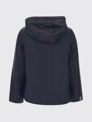 Max Mara Hooded Short Technical Fabric Windbreaker - Blue