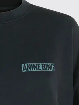 ANINE BING Cotton Crewneck Sweatshirt With Relaxed Fit And Back Logo