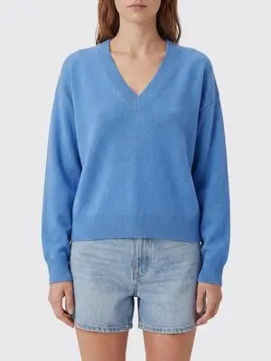 ANINE BING Pure Cashmere V-neck Jumper - Blue
