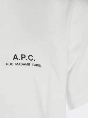 A.p.c. Cotton T-shirt With Contrast Logo - White 1