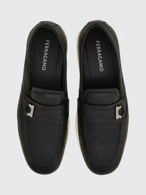 FERRAGAMO Gancini Loafers - Black