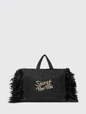 SECRET PON-PON Tote Bag - Black