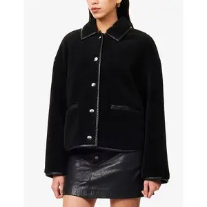 ANINE BING Camden Collared Fleece Jacket