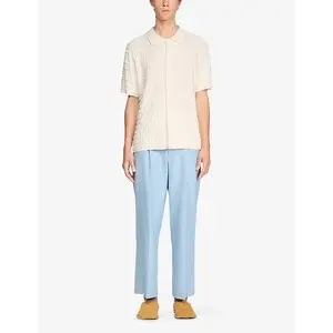 Sandro Terry Short-sleeve Knitted Cardigan - Ecru