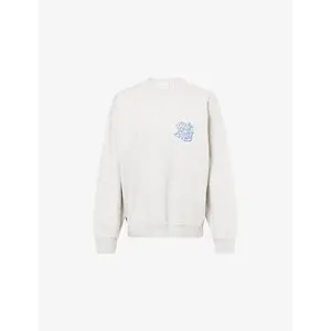 ANINE BING Miles Wave-logo Cotton Sweatshirt