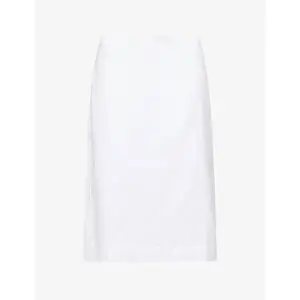 REFORMATION Fleur Column Linen Midi Skirt - White
