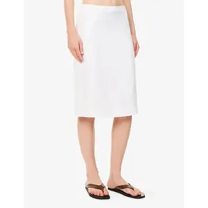 REFORMATION Fleur Column Linen Midi Skirt