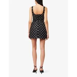 NADINE MERABI Sofia Sequin-embellished Woven Mini Dress