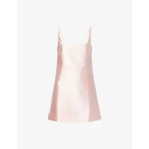 REFORMATION Elinda Scoop Neck Satin Mini Dress