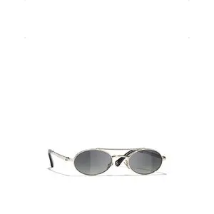 Chanel Ch4297h Oval Metal Sunglasses