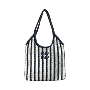 Miu Miu Cotone Treccia Bag /cream - Blue