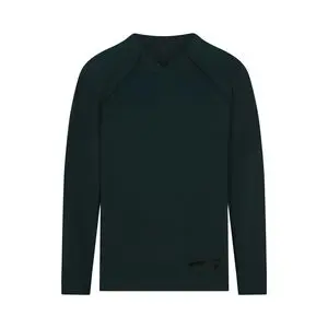 NIKESKIMS Airy Oversized V-neck Long-sleeve Top 'dark Teal/dark Teal - Blue