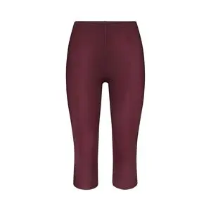 NIKESKIMS Shine Drawcord Crop 17" Legging 'currant - Red