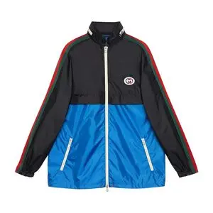 Gucci Nylon Jacket /blue - Black