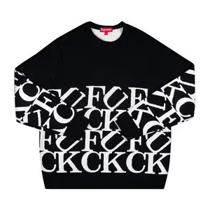 Supreme Fuck" Graphic Knit Sweater