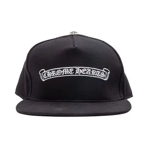 Chrome Hearts Scroll Label Cap - Black