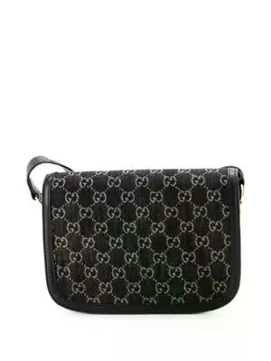 Gucci Horsebit 1955 Gg Denim Small Shoulder Bag