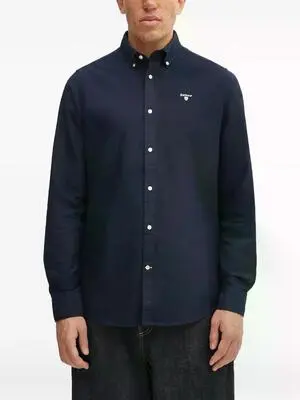 Barbour Oxford Logo-embroidered Long-sleeve Shirt