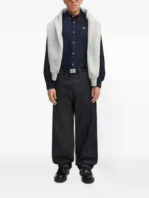 Barbour Oxford Logo-embroidered Long-sleeve Shirt