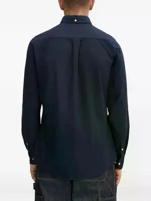 Barbour Oxford Logo-embroidered Long-sleeve Shirt