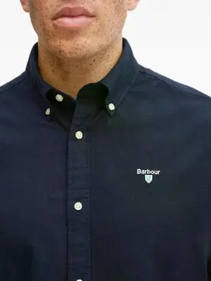 Barbour Oxford Logo-embroidered Long-sleeve Shirt