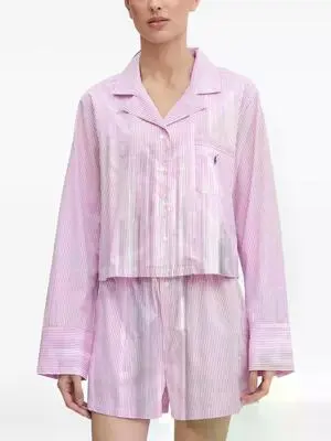 Polo Ralph Lauren Striped Cotton Pajama Set - Pink