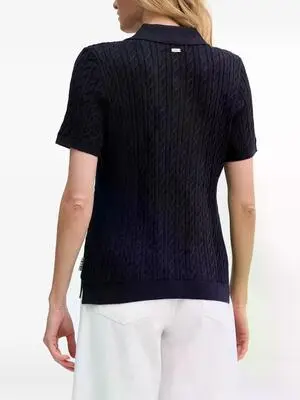 Barbour Hartland Cable Knit Short Sleeve Polo