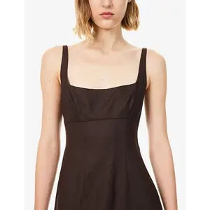 REFORMATION Sabine Linen Midi Dress