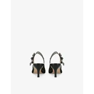 Steve Madden Ensemble Lace Slingback Pumps With Mid Heel - Black