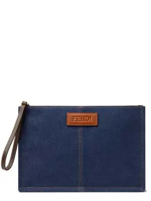 Fendi Denim Clutch - Blu