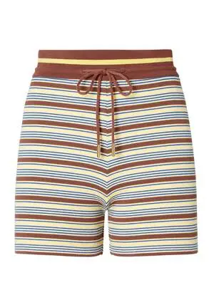 Fendi Ribbed Knit Drawstring Waist Shorts