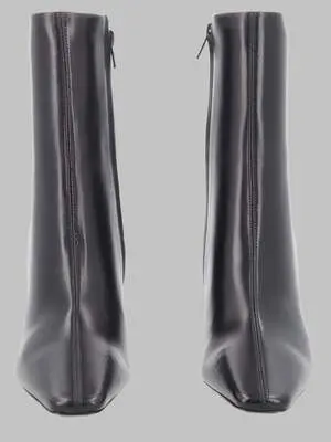 Saint Laurent Zip-up Leather Boots - Black