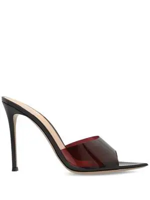 GIANVITO ROSSI Pointed Toe Stiletto Sandals With 4.1" Heel - Rosso