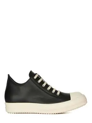 Rick Owens Shark-tooth Toe Cap Sneakers With Lace-up Closure