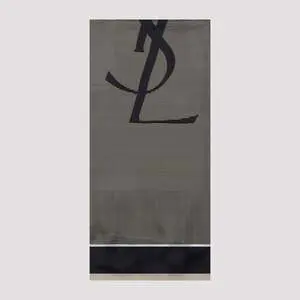 Saint Laurent Elegant Silk Scarf 135cm X 180cm - Blue