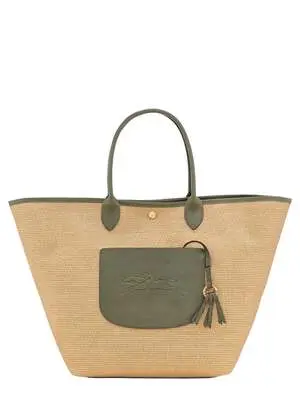 Longchamp Le Pliage Collection Basket Bag In Raffia