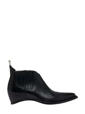 MAISON MARGIELA Luxury Calf Leather Ankle Boots - Black