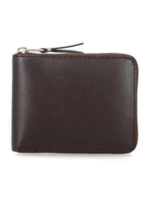 Comme Des Garçons Sleek Zip-around Mini Wallet 8.5 X 11 Cm - Marrone