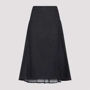 Jacquemus La Jupe De Nimes Skirt Wash - Blue
