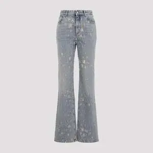 Alexander McQueen Distressed Flared Jeans - Blue