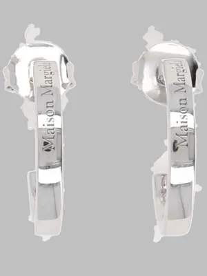 MAISON MARGIELA Mini Brass Earrings For - Silver