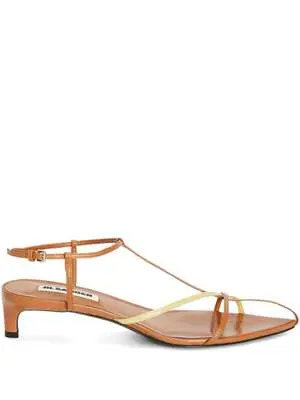 JIL SANDER Strappy Low Heel Sandals - Brown
