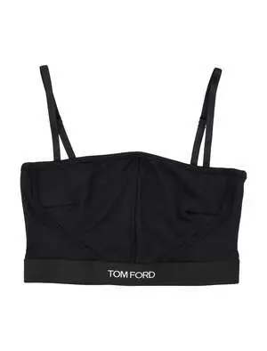TOM FORD Modal Bustier Crop Top - Nero