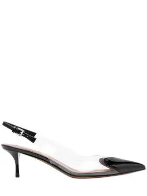 Alaïa Pointed Toe Slingback Heels With Decorative Strap - Nero