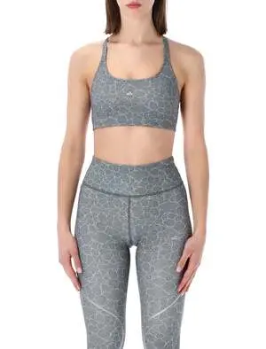 Adidas By Stella McCartney Floral Lace Mini Crop Top - Onix