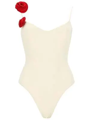 LA REVECHE One-piece Swimsuit With Floral Embellishment - Ivory