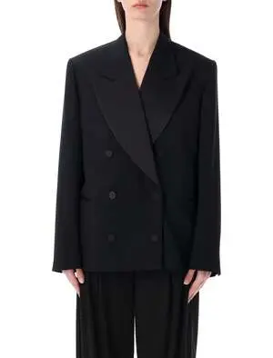 Dries Van Noten Double-breasted Wool-blend Blazer - Black