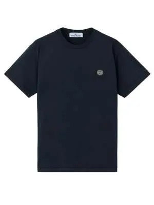 Stone Island Slim Fit Ribbed Neckline T-shirt Size - Blu