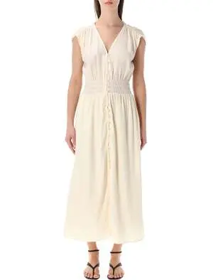SESSUN Sleeveless Button-front Dress - Ecume
